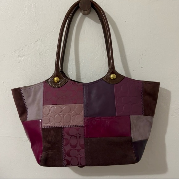 Coach | Bags | Vintage Coach Patchwork Leather Suede Bag | Poshmark